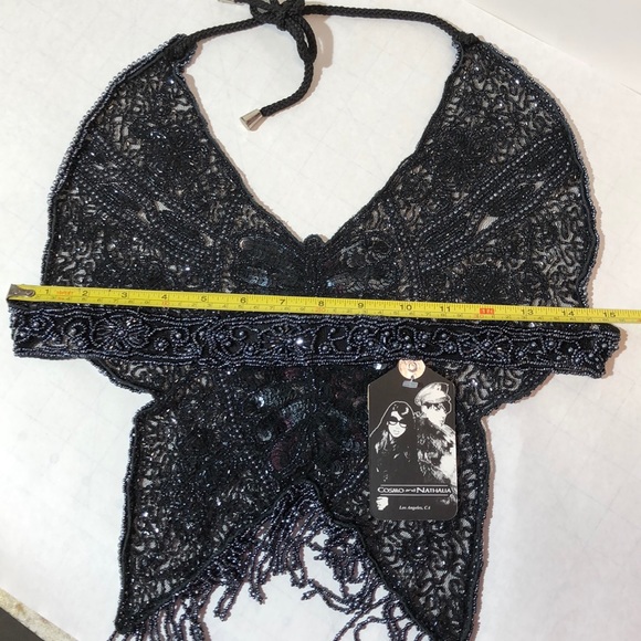 Cosmo and Nathalia | Tops | Beaded Sequence Butterfly Halter Top | Poshmark